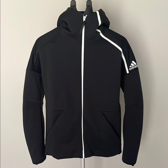 adidas | Jackets & Coats | Adidas Black Performance Jacket With Hood ...